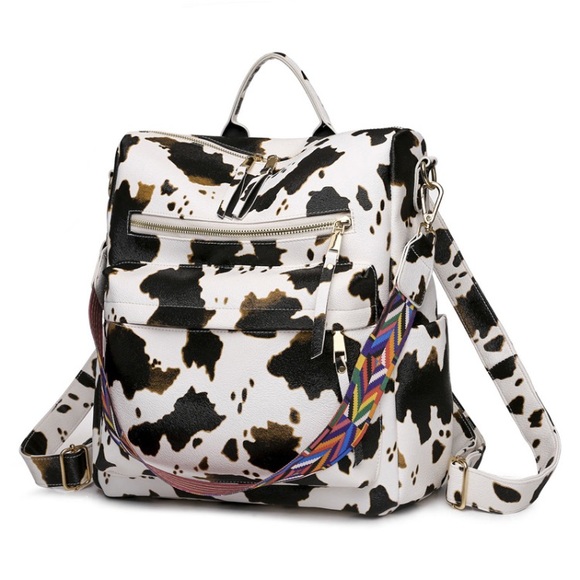 Bags | Cow Print Mini Shoulder Bagbackpack | Poshmark